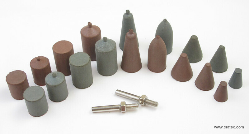 Cratex Kit No. 227 Rubber Abrasive Set of Cones by CRATEX Abrasives