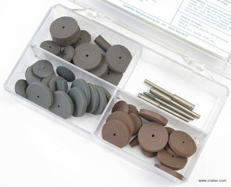 Cratex Kit No. 779 - Sanding Set of Wheels and Mandrels by CRATEX Abrasives