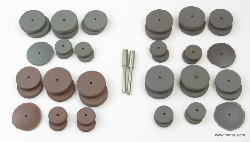 Cratex Kit No. 707 Rubber Abrasive Set of Wheels by CRATEX Abrasives