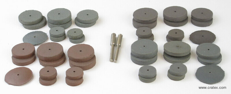 Cratex Kit No. 707 Rubber Abrasive Set of Wheels by CRATEX Abrasives